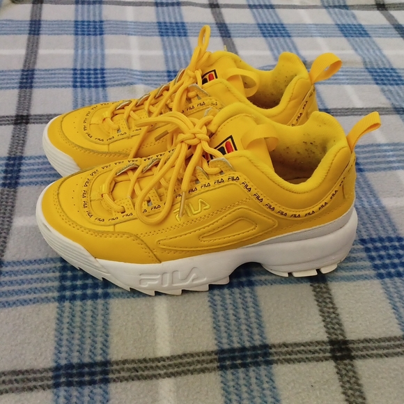 Fila | Shoes | Mustard Yellow Fila Shoes | Poshmark